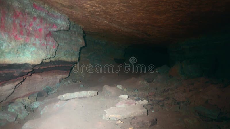 Artificial Cave Under Earth Journey. Stock Video - Video of attraction ...