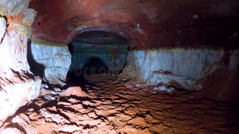 Artificial Cave Under Earth Journey. Stock Video - Video of geology ...