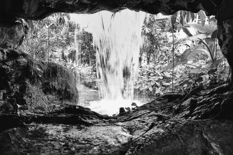 Artificial Cave Waterfall in Singapore Flyer Stock Photo - Image of ...