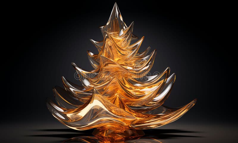 Artificial Christmas Tree Made of Epoxy Resin Stock Illustration ...