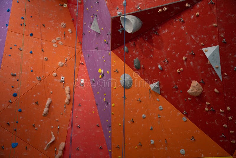 Artificial Climbing Bouldering Wall Template Stock Photo - Image of ...