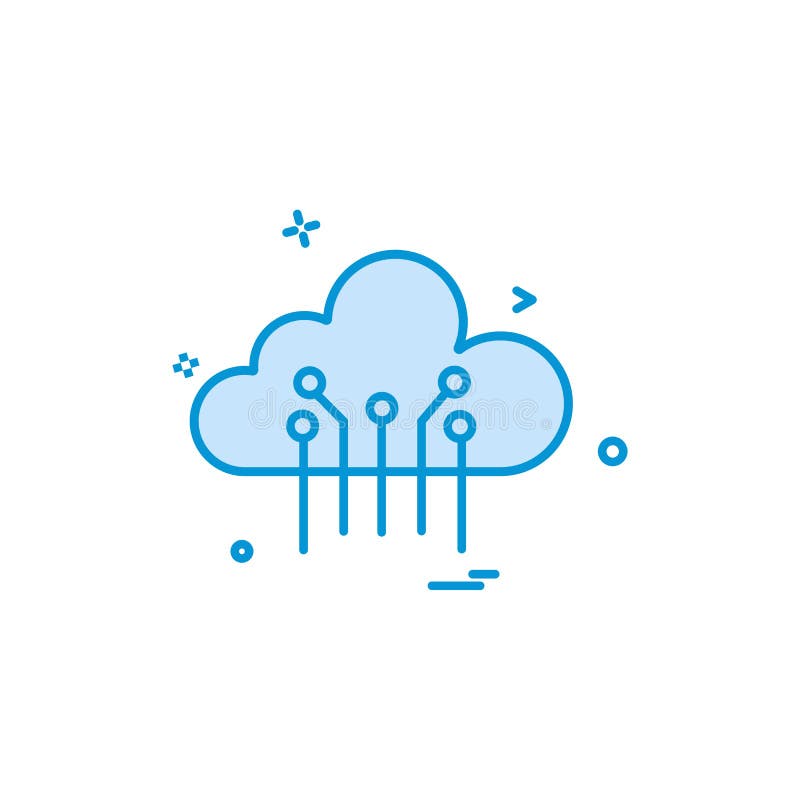 Artificial Cloud Intelligence Icon Vector Design Stock Vector ...
