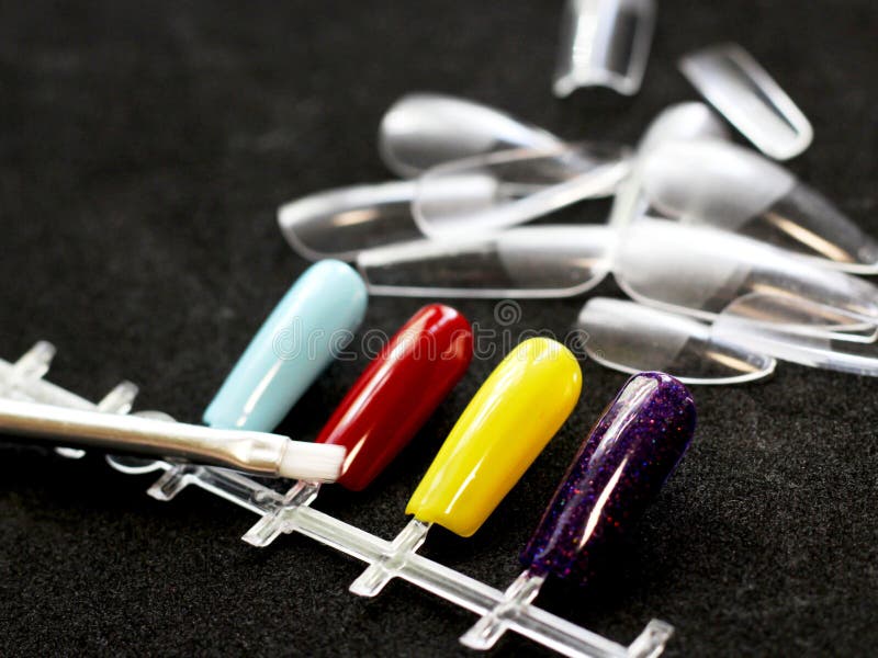 Artificial Colored Nails Extension Plastic Tips Stock Photos - Free ...