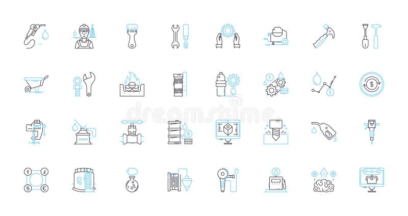 Artificial Computing Linear Icons Set Robotics Automation Machine Learning Neural Nerks 0562