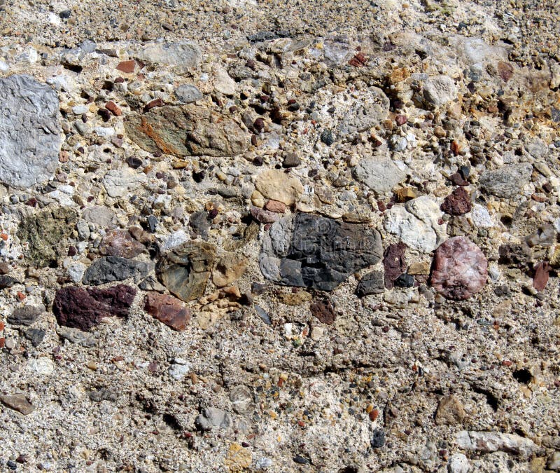 Artificial Conglomerate Rock on a Medieval Building Stock Photo - Image ...