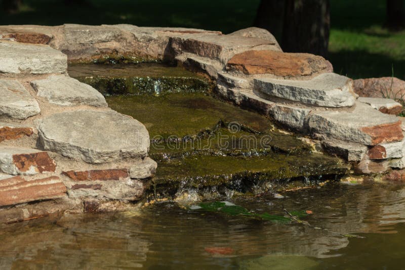 Artificial cool stream stock image. Image of nature - 161848785