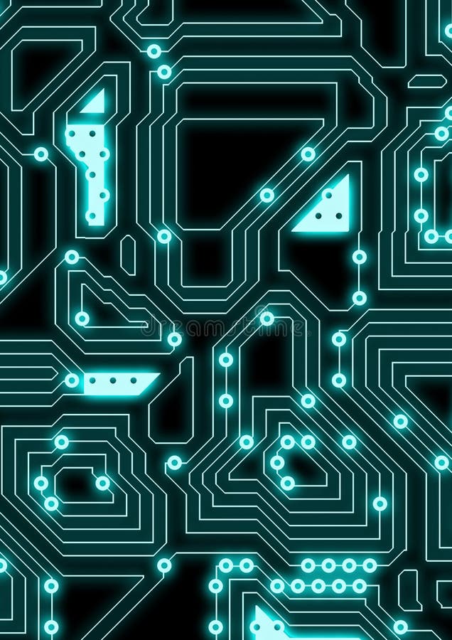 Artificial Cyber Circuit Illustration Stock Illustration - Illustration ...