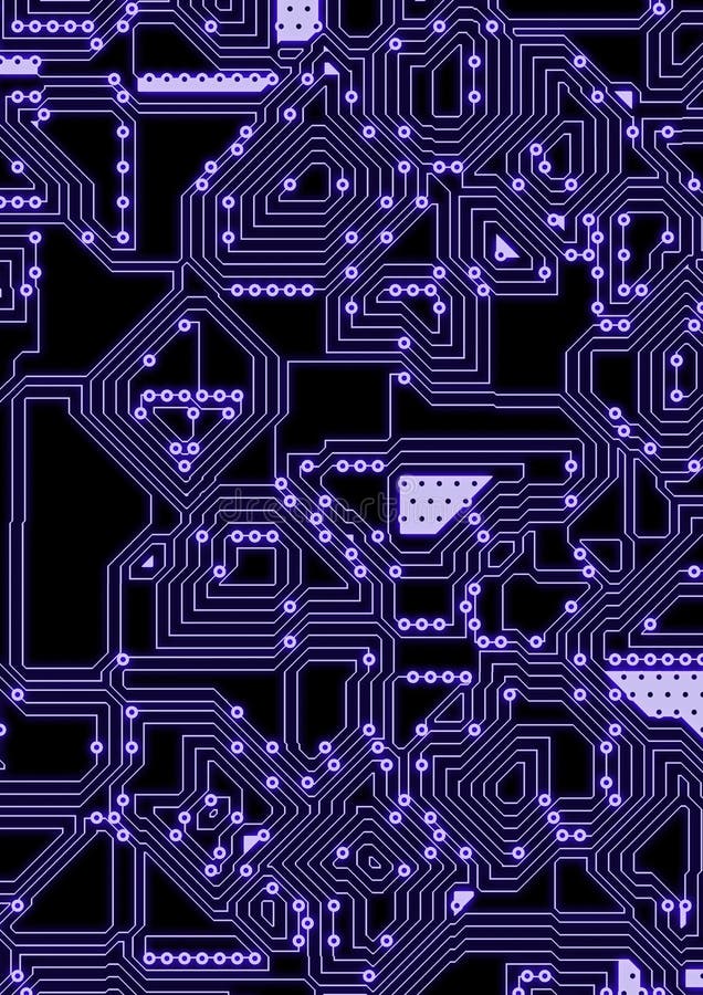 Artificial Cyber Circuit Illustration Stock Illustration - Illustration ...