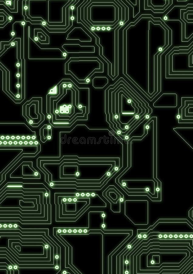 Artificial Cyber Circuit Illustration Stock Illustration - Illustration ...