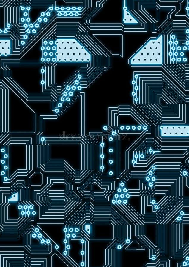 Artificial Cyber Circuit Illustration Stock Illustration - Illustration ...