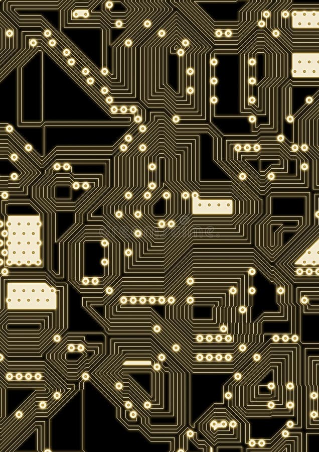 Artificial Cyber Circuit Illustration Stock Illustration - Illustration ...