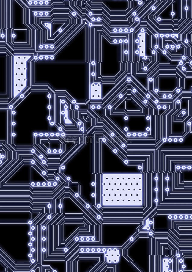 Artificial Cyber Circuit Illustration Stock Illustration - Illustration ...