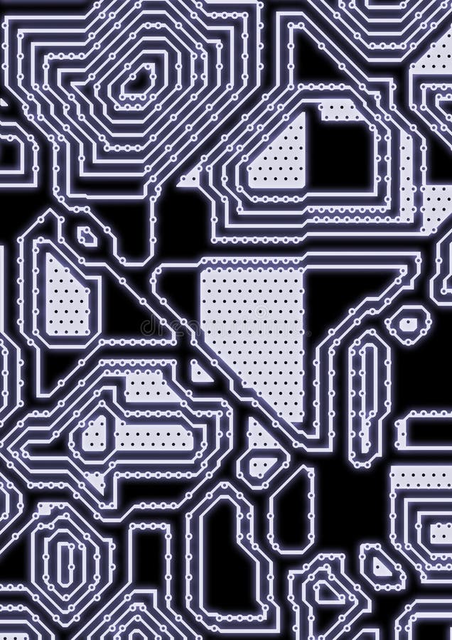Artificial Cyber Circuit Illustration Stock Illustration - Illustration ...