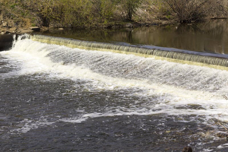 Artificial Dam on the River Stock Image - Image of concrete, calm: 92367445