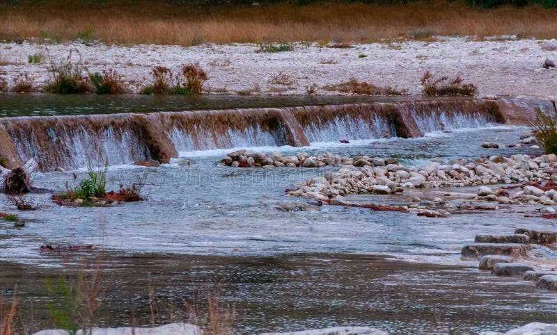 Artificial Dam on the Rivers, a Stream of Water in the Form of a Small ...