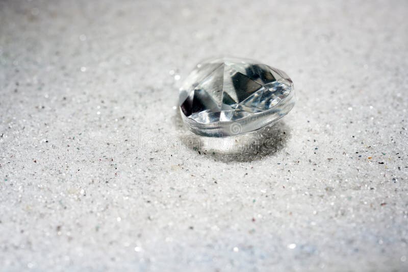 Artificial Diamonds Lying in the Sand Photographed in the Studio with ...