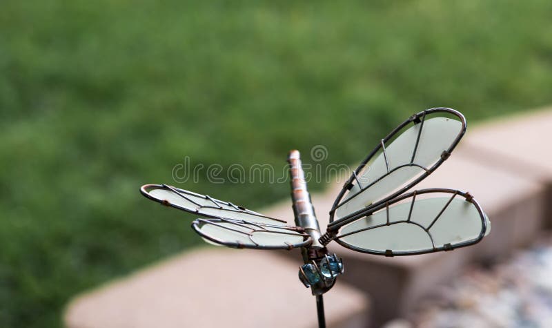 Artificial Dragonfly on Display Stock Photo - Image of decorative ...