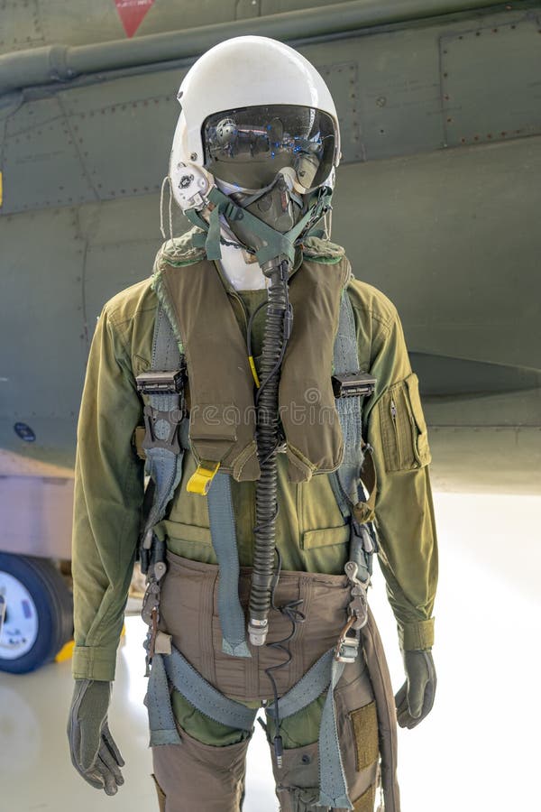 Artificial Dummy Bust of an Aviator Pilot with Anti-G Uniform Present ...