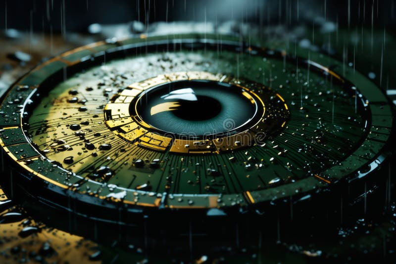 Artificial Eye Closeup, Augmented Cyber Reality and Digital Vision of ...