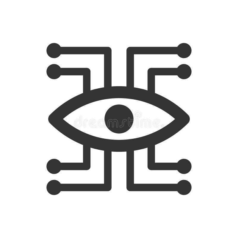 Artificial Eye Icon - Bionic Eye Icon Stock Illustration - Illustration ...