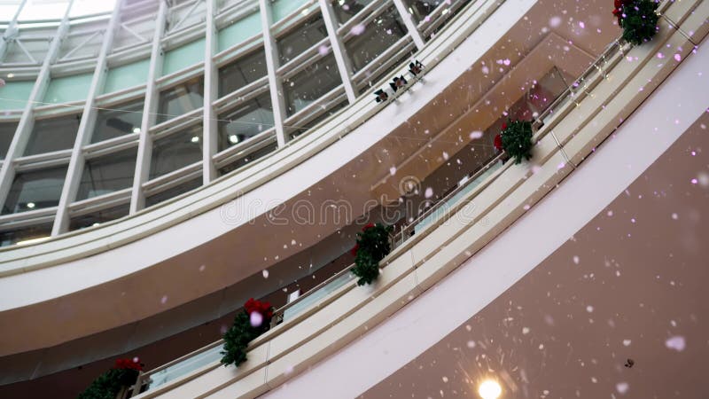 Artificial Fake Snow Fall from the Sky Stock Video - Video of ...