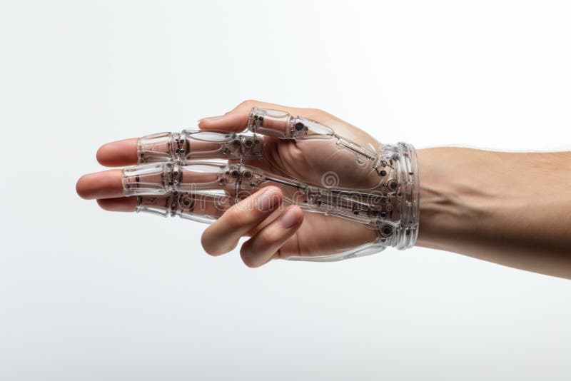 Artificial Fingers on White Background Stock Illustration ...