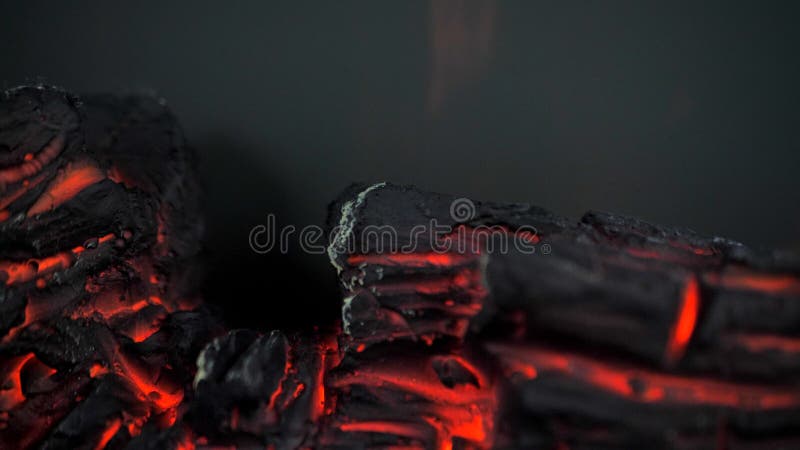 Imitation of a Fire Flame in an Electric Fireplace. Stock Video - Video ...