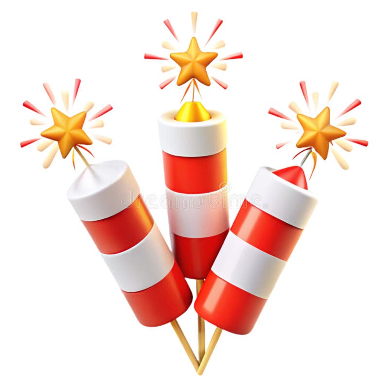 Artificial Fireworks and Firecrackers Stock Illustration - Illustration ...