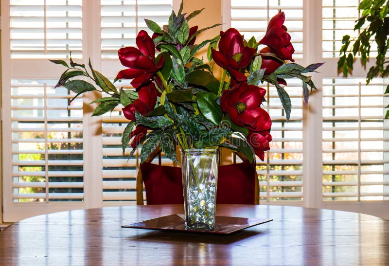 Artificial Flower Center Piece Stock Image - Image of vase, chair: 98594739