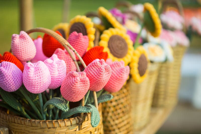 Artificial Flowers from Beautiful Colored Fabric Craft - Handicrafts ...