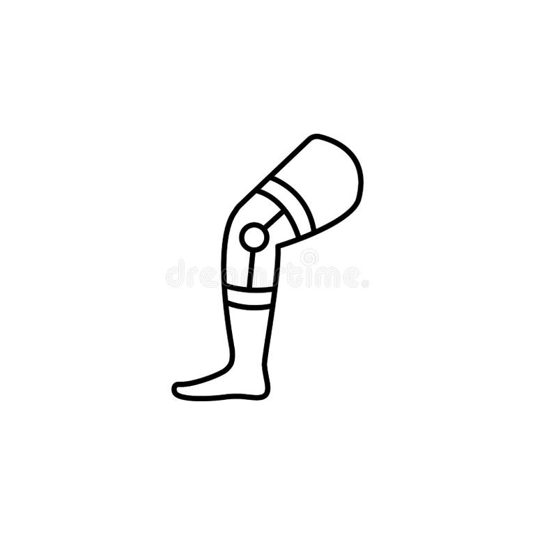 Artificial Foot, Artificial Leg Icon. Element of Prosthetics Thin Line ...