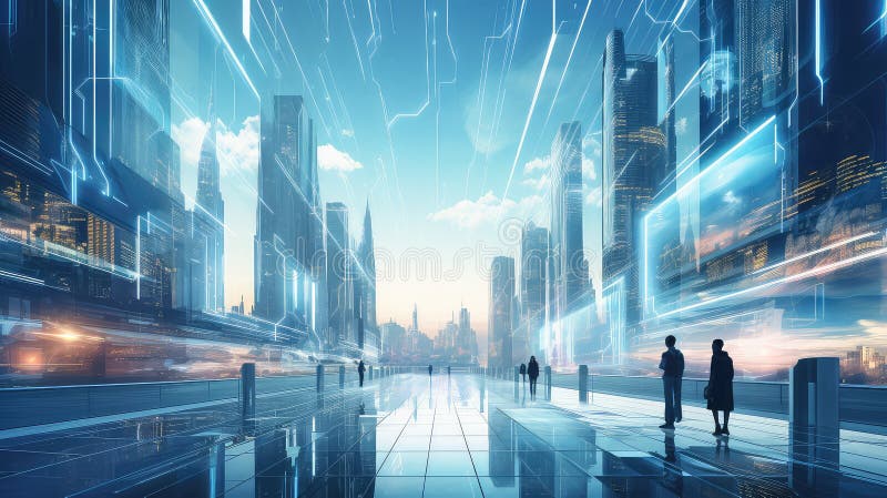 Artificial Future World Generative Ia Image Stock Illustration ...
