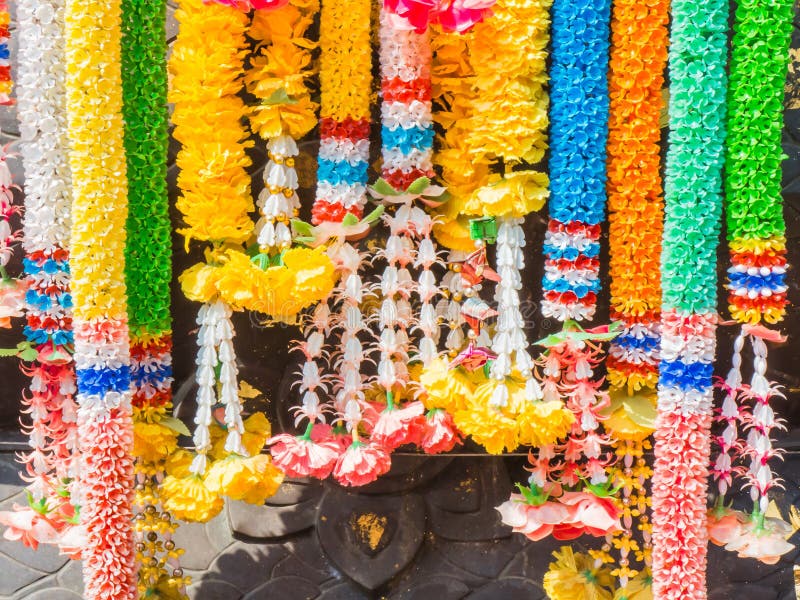 Artificial garland flower stock image. Image of background - 36485461