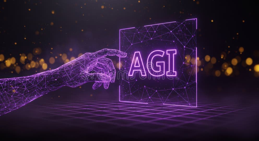 Artificial General Intelligence AGI Concept Stock Illustration ...