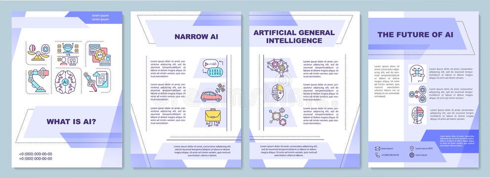 Artificial General Intelligence Brochure Template Stock Vector ...