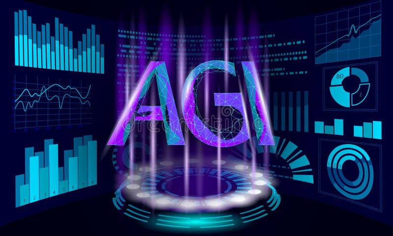 Artificial General Intelligence Wire HUD Display Letter Symbols ...