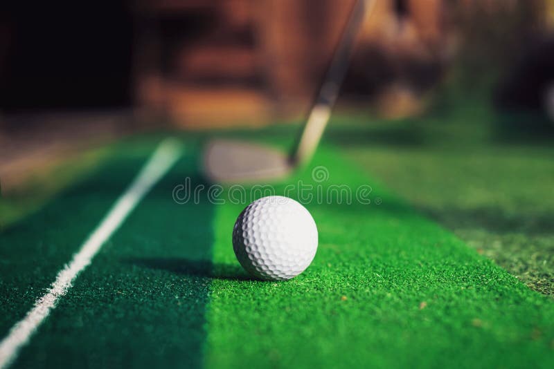 Artificial Golf Course for Small Office Spaces Stock Photo - Image of ...