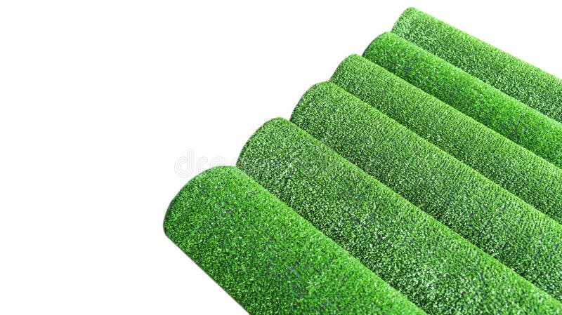 Artificial Grass Lawn Texture Isolated on White. Artificial Turf ...