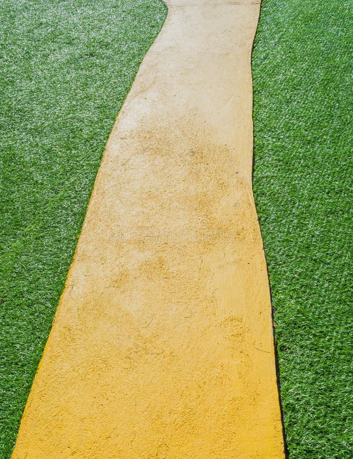 Artificial Grass Path Way . Stock Photo - Image of green, lawn: 47189600
