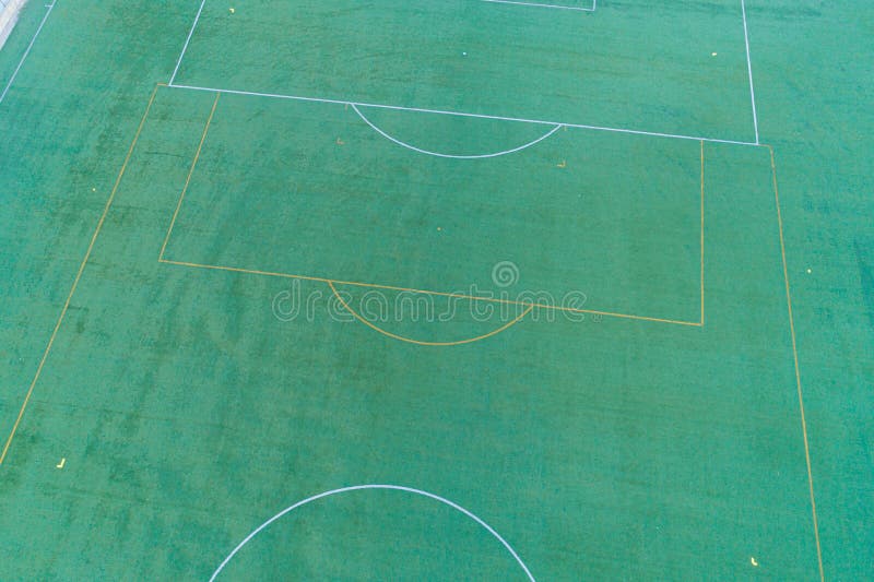 Artificial Grass Football Field Aerial View with Drone Stock Photo ... Artificial Grass Football Field Aerial View with Drone Stock Photo ...