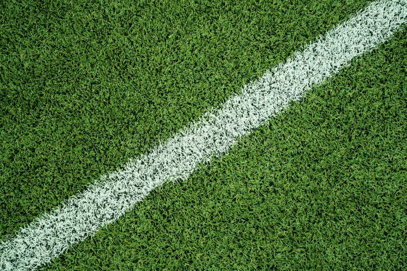 Artificial Grass with White Line Stock Photo - Image of competition ...