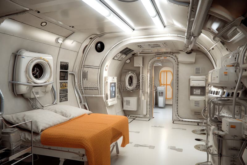 Artificial Gravity Rotating Space Habitat Interior Stock Photo - Image ...