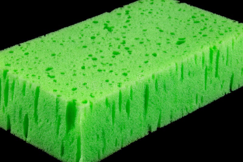 Artificial Green Coloured Cleaning Sponge Stock Photo - Image of clean ...