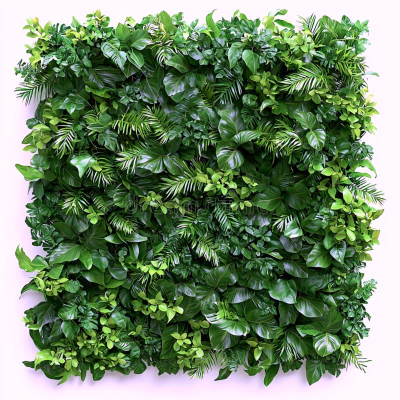 Artificial Green Wall Panel Foliage Greenery Lush Backdrop Isolated on ...
