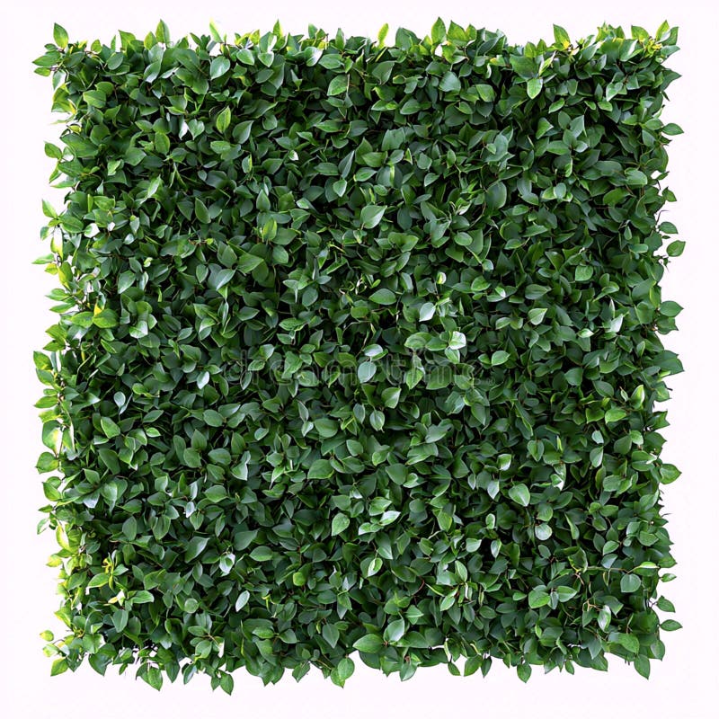 Artificial Greenery Wall Panel Foliage Plant Leaves Texture Isolated on ...