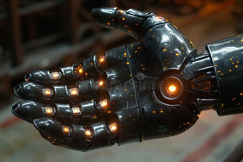 Artificial Hand Showcasing a Unique Sixth Finger during a Futuristic ...