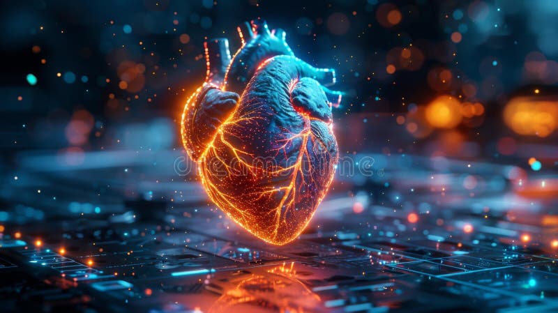 Artificial Heart with Futuristic Design - Generative Ai Stock ...