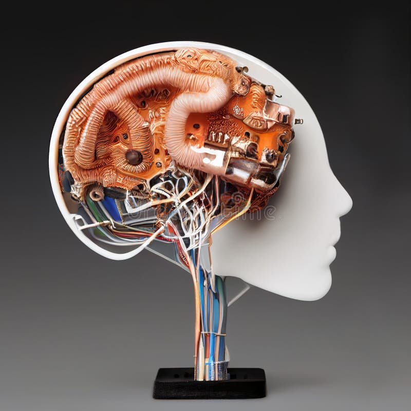Artificial human brain stock illustration. Illustration of robot ... Artificial human brain stock illustration. Illustration of robot ...