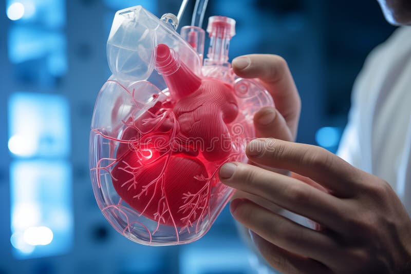 Artificial Human Heart Model. Advanced Technology Behind Life-saving ...