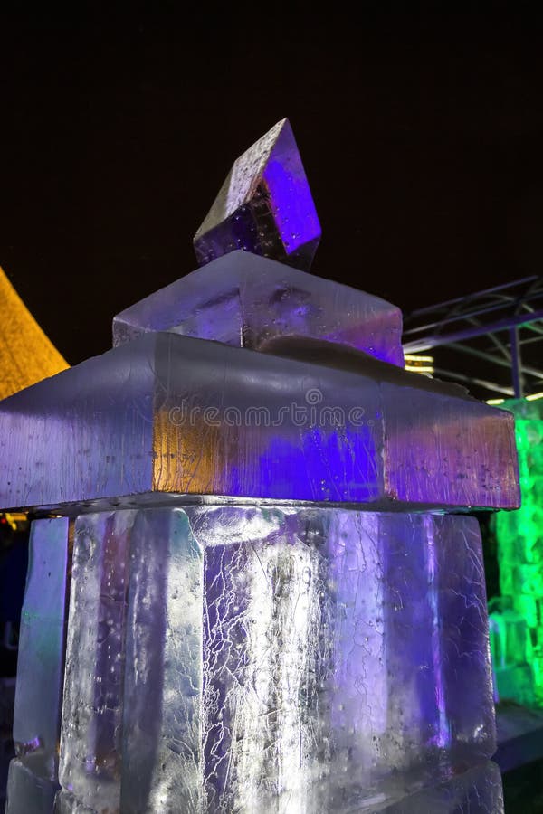Artificial ice buildings stock image. Image of building - 179483959